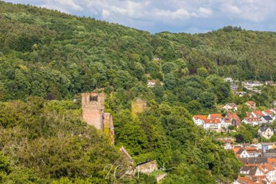 Neckarsteinach die vier Burgen Stadt am Neckar im Odenwald