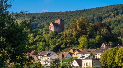 Neckarsteinach die vier Burgen Stadt am Neckar im Odenwald