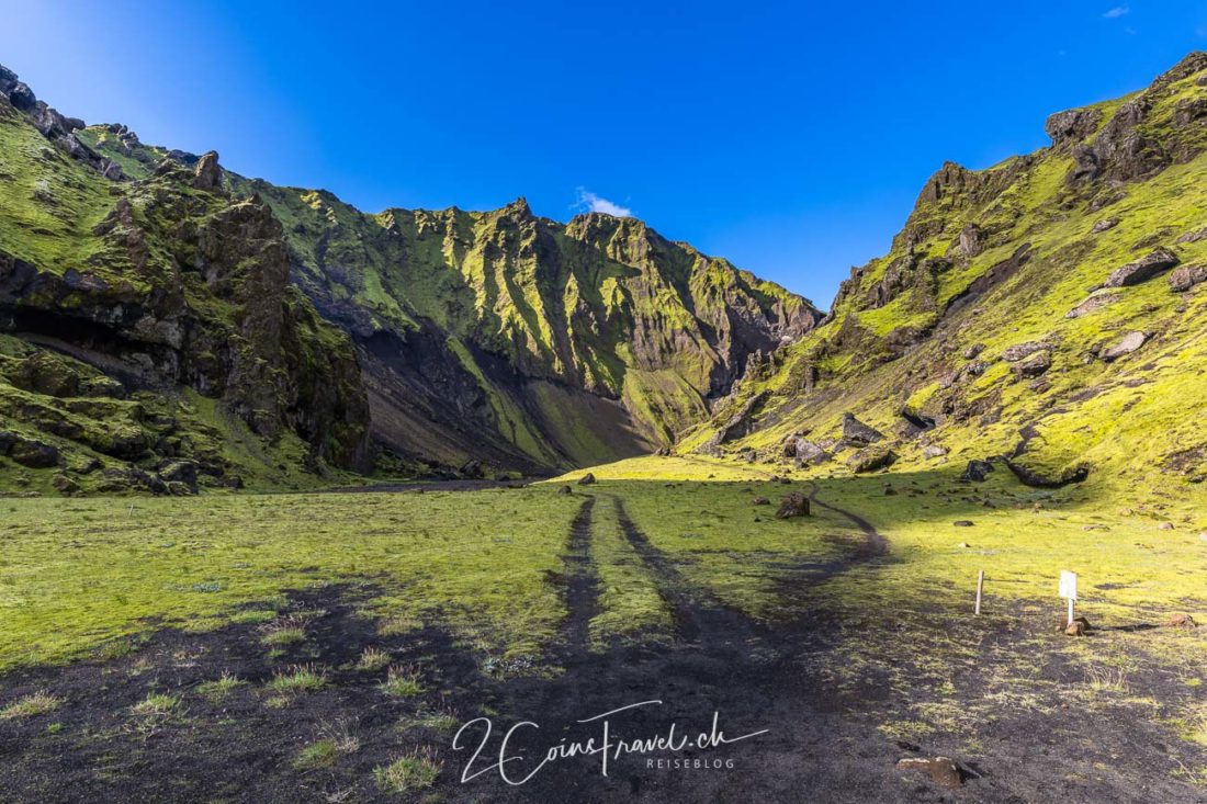 Wanderung zum Rauðufossar und Rauðauga im Hochland von Island