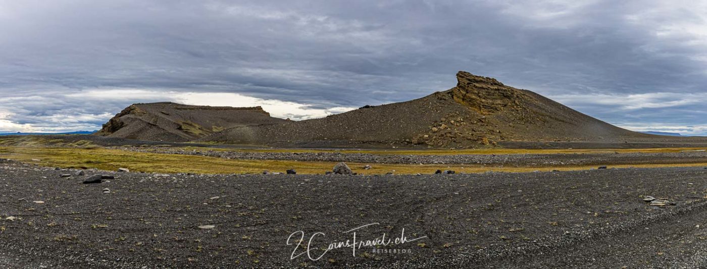 Ausflug zum Hrossaborg Vulkankrater im Hochland von Island