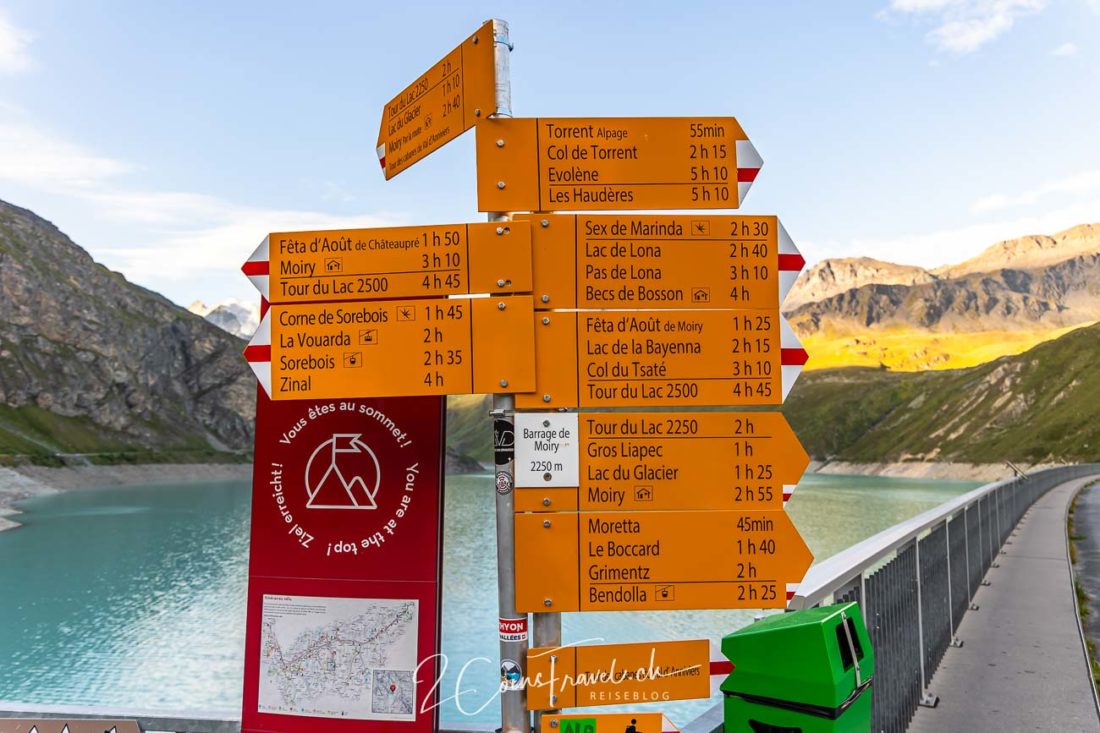 Rundwanderung um den Lac de Moiry und der Cabane de Moiry